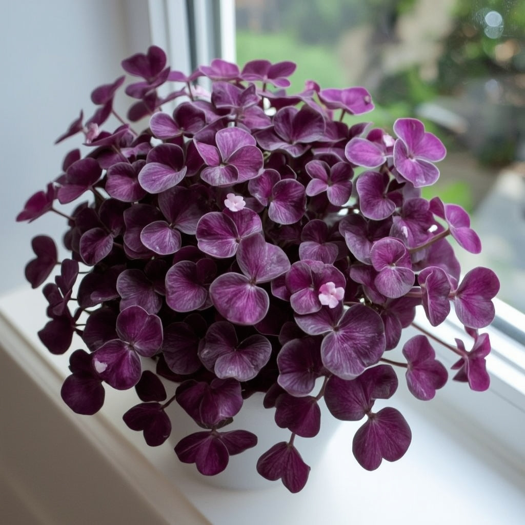 Oxalis Shamrock Plant: Lucky Clover with Purple Leaves Indoor Care ...